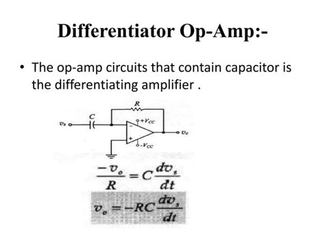 Integrator And Differentiator Op Amp Pptx