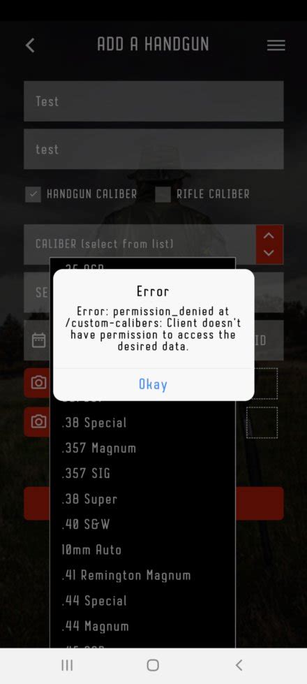 MOBILE APP ERROR When Launching UPDATE GUNTRACK APP