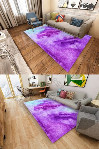 Nordic Style Watercolor Gradient Texture Pattern Carpet Decors And 3d