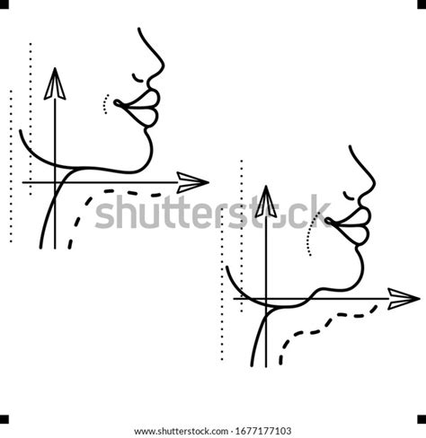 Double Chin Icon Set Outlines Half Stock Vector Royalty Free 1677177103 Shutterstock