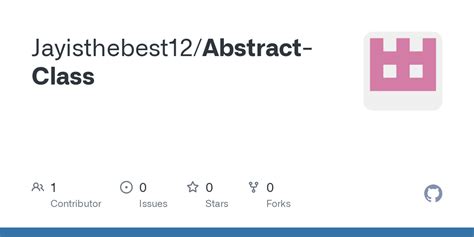 Github Jayisthebest12abstract Class