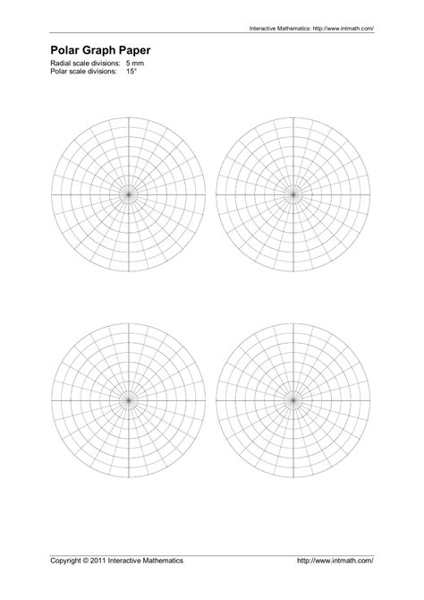 Polar Graph Paper Interactive Mathematics Download Printable Pdf