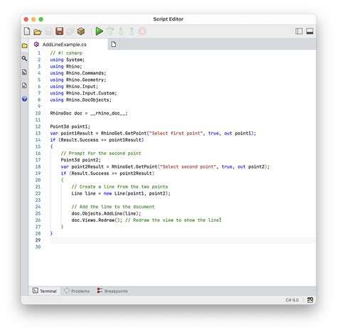 C Script Use Command Class Best Practice Rhino Developer