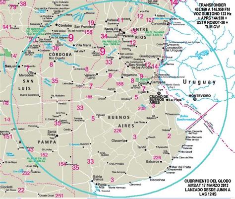Coverage Map AMSAT UK