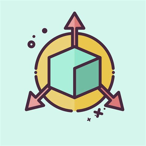 Icon Three Dimensional Object Related To 3d Visualization Symbol Mbe Style Simple Design