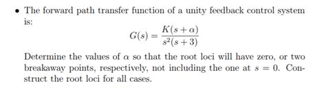 Solved The Forward Path Transfer Function Of A Unity