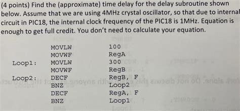 Solved Points Find The Approximate Time Delay For The Chegg