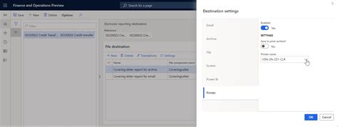 프린터 Er 대상 유형 Finance And Operations Dynamics 365 Microsoft Learn