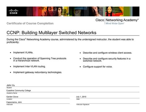 Cisco Certificate Of Completion Bcmsn Pdf
