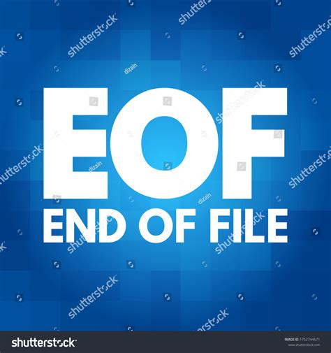 eof end of file is a condition in a computer royalty free stock