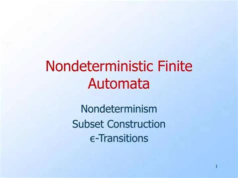Ppt Nondeterministic Finite Automata Powerpoint Presentation Free