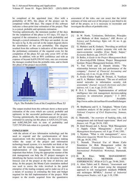 The Use Of Monte Carlo Simulation In Quantitative Risk Assessment Of It