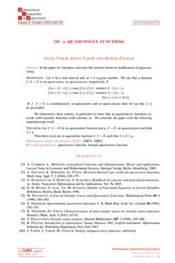 Ele Math Mathematical Inequalities Applications On ω quasiconvex functions