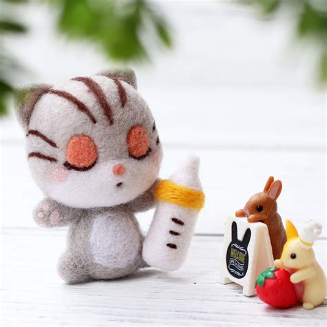 Lovely Kitty Naughty Cute Cat Pets Handmade Toy Do Grandado