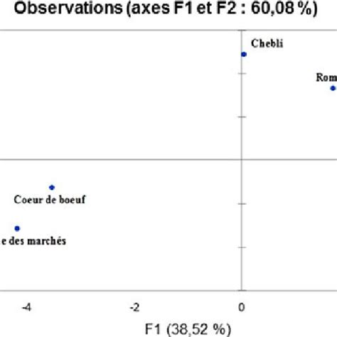 Two Dimensional Plot Of Principal Component Analysis Pca Based On