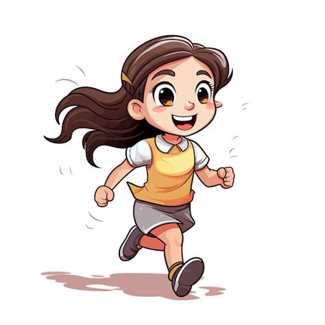 Premium Vector Comic Girl Running