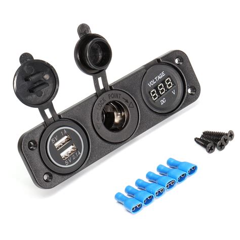 Dc 12v Dubbele Usb Lader Auto12v Aansluiting Adapter Uitlaat Volt Mete 123materialen