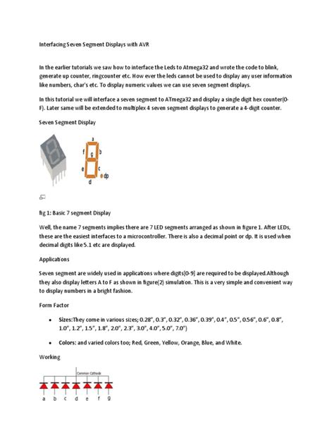 Interfacing Seven Segment Displays With Avr Pdf Computer