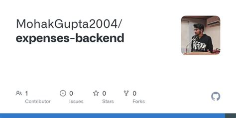 Mohak Gupta On Linkedin Github Mohakgupta2004expenses Backend