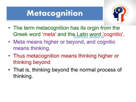 Metacognition Definition Components Of Metacognition Metacognitive