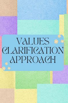 B VALUES CLARIFICATION APPROACH Ideas Values Education Therapy Activities Therapy Worksheets