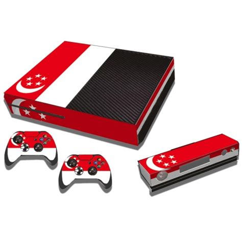Xbox One 게임 콘솔 용 싱가포르 국기 패턴 데칼 스티커