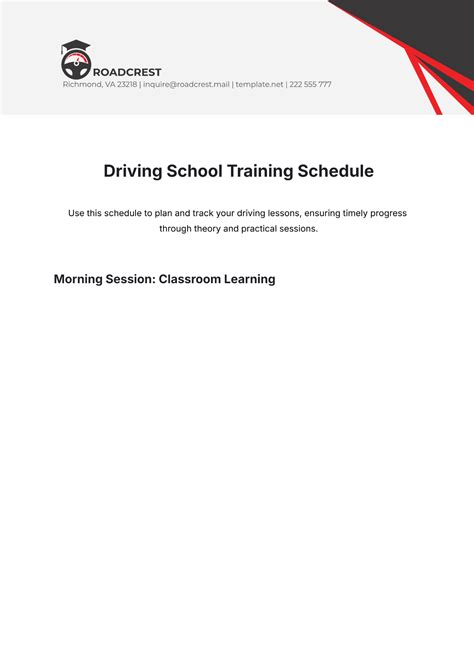 Free Driving School Templates To Edit Online