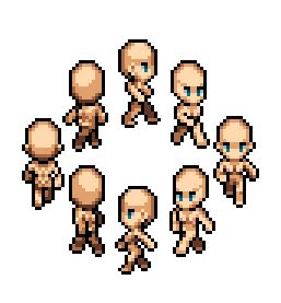 Character Sprite Female 8 Directions By TwentyFree