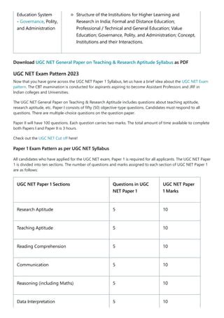 Pattern Of NET Exam Pdf