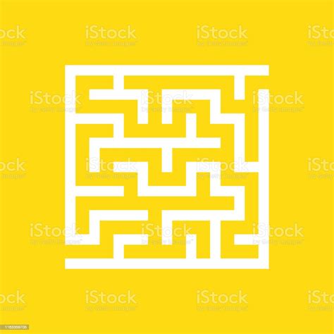추상 사각형 미로입니다 아이들을위한 게임 아이들을위한 퍼즐 입구 1개 출구 1개 미로 수수께끼 색상 배경에서 격리된 플랫 벡터 그림입니다 0명에 대한 스톡 벡터 아트 및