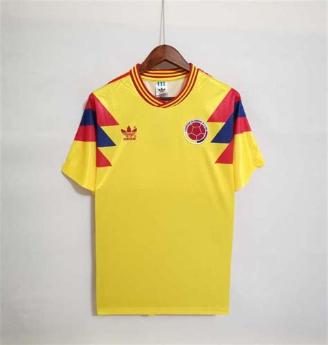 Us 3500 Retro Jersey 1990 Colombia Valderrama 10 Home Soccer Jersey