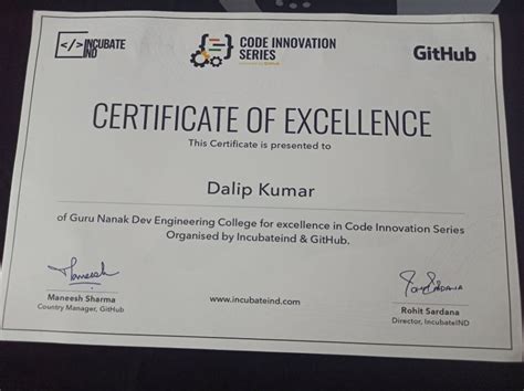 Dalip Divaker On Linkedin Github Codinglife Incubateind