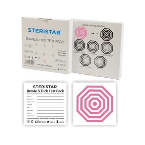 Bowie And Dick Test Pack 200 Sheets Bd 200 Cmc