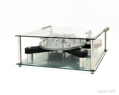 Vintage Transcriptors Skeleton Glass Cased Turntable Hana Sh Cart For Sale Aural Hifi