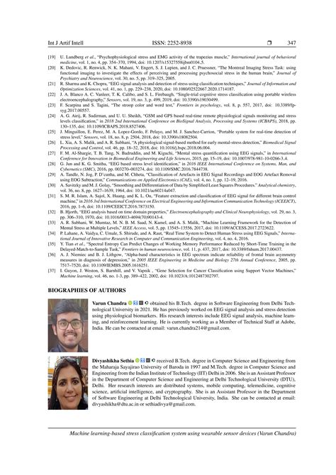 Machine Learning Based Stress Classification System Using Wearable Sensor Devices Pdf