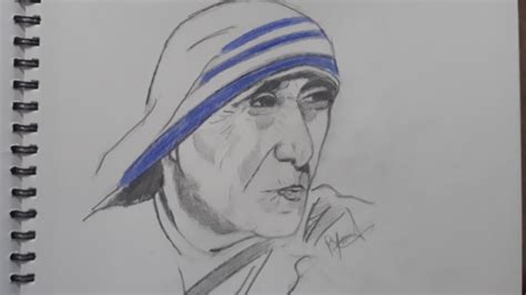 Mother Teresa Pencil Sketch How To Draw Mother Teresa Youtube