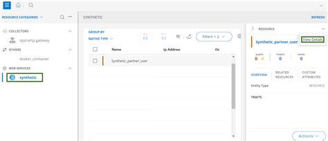 Synthetics Resource Details Opsramp Documentation