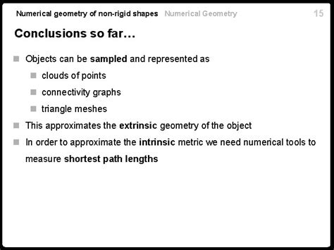 Numerical Geometry Of Nonrigid Shapes Numerical Geometry Numerical