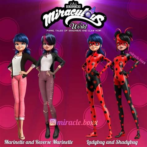 Miraculous Tales Of Ladybug And Cat Noir Marinette And Reverse