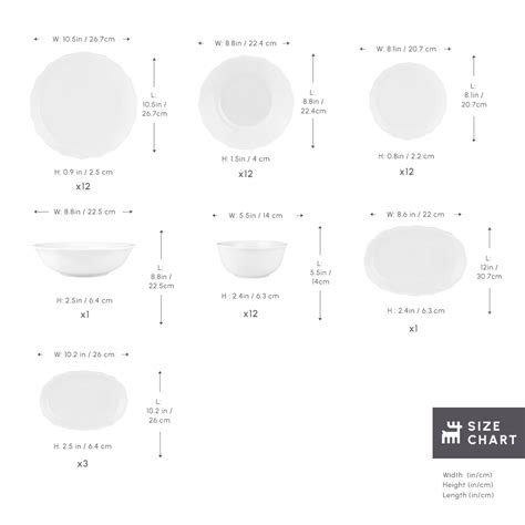 Karaca Rafaela 53 Piece Porcelain Dinner Set For 12 People White