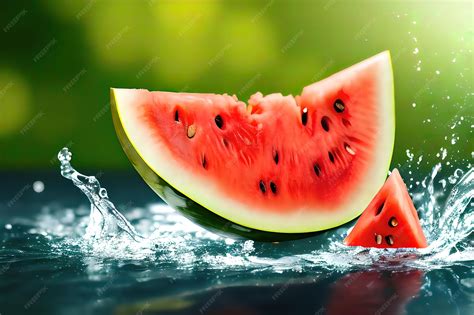 Premium Photo Watermelon Fruit In Water Splash Realistic
