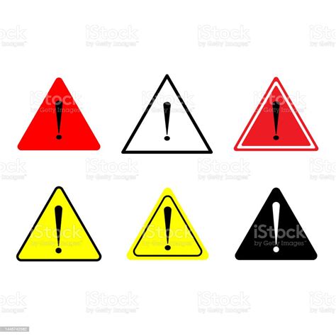 삼각형 느낌표 주의 표시 안전 개념 플랫 경고 기호입니다 벡터 그림입니다 스톡 이미지 가리키기에 대한 스톡 벡터 아트 및 기타
