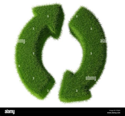 High Resolution Arrows Grass Look Rotating Arrows Refresh Reload Recycle Stock Photo Alamy