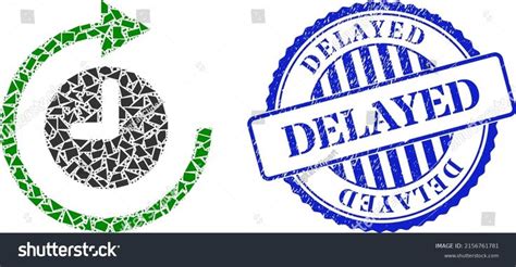 Fragment Mosaic Clockwise Rotation Icon Blue