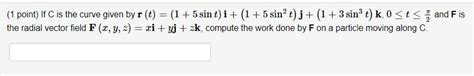 Solved Point If C Is The Curve Given By Chegg