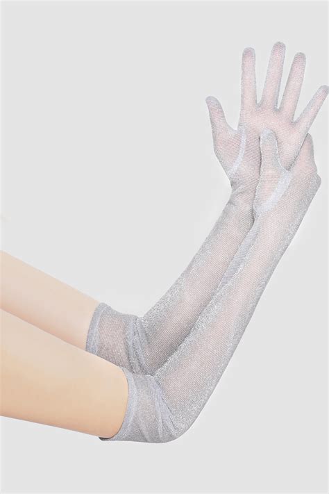 Shop 1920s Gloves 205 Mesh Elbow Length Gloves Babeyond Elbow