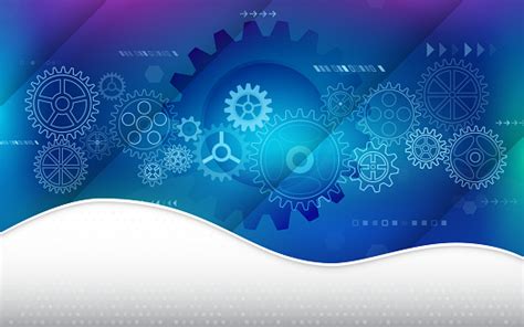 하이테크 컴퓨터 디지털 기술 추상 기술 통신 개념입니다 기어 기계 부분에 대한 스톡 벡터 아트 및 기타 이미지 기어 기계 부분 합류 개념 Istock