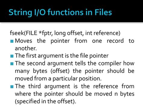Presentation Of File Handling In C Language Pptx