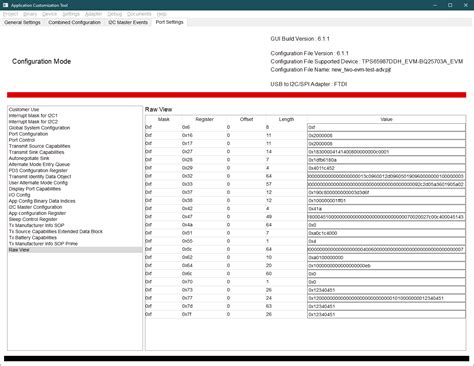 Tps65987d Register Inconsistency Between Datasheet And Configuration Tool Interface Forum