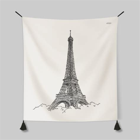 랜드마크 드로잉 패브릭 포스터 가리개커튼